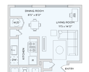Floor Plans of Lake Castleton Apartments in Indianapolis, IN