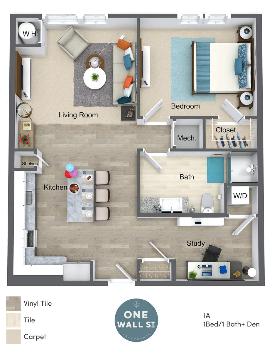 One Wall Street | One Bed One Bath with Den | Available Units