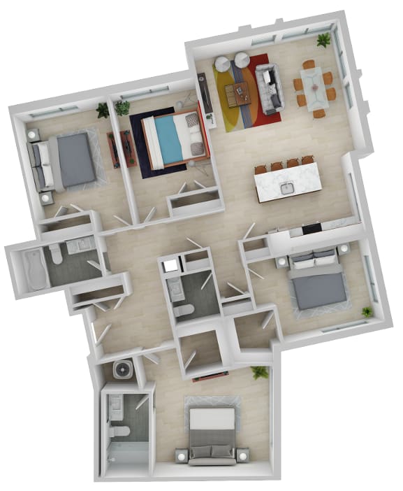 Floor Plans of Allium Place in Silver Spring, MD