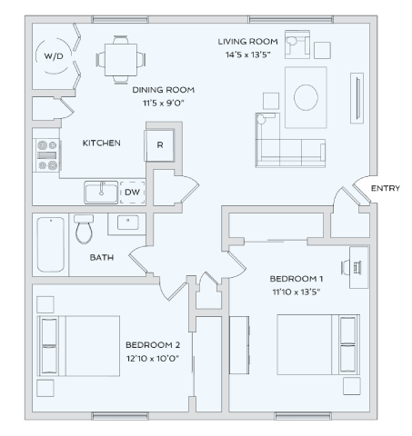 Floor Plans of Lake Castleton Apartments in Indianapolis, IN