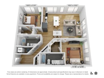 Floor Plans of Elevon in Denver, CO