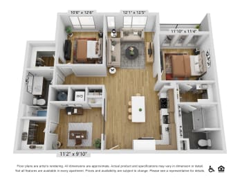 Floor Plans of Elevon in Denver, CO