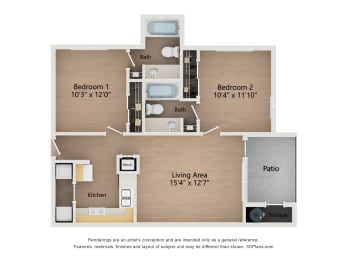 Floor Plans of Mirage on Kernan in Jacksonville, FL