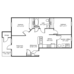 Floor Plans of Brookstone Crossing Apartments in Cold Spring, KY