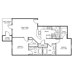 Floor Plans of Brookstone Crossing Apartments in Cold Spring, KY