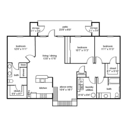 Floor Plans of Brookstone Crossing Apartments in Cold Spring, KY