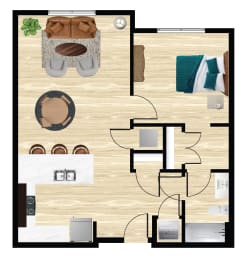 Floor Plans of Hammond Station Apartments in Hammond, LA