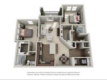 Floor Plans of Brookson Flats in Huntersville, NC