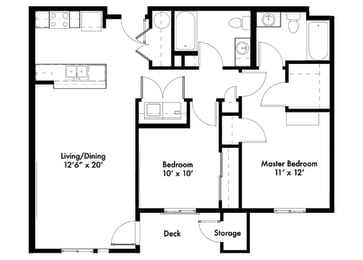 Floor Plans of Grandview Apartments in Kent, WA