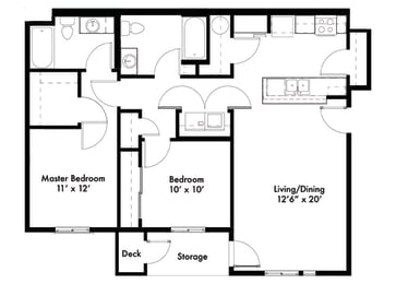 Floor Plans of Grandview Apartments in Kent, WA
