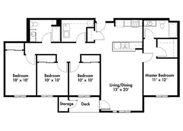 Floor Plans of Grandview Apartments in Kent, WA