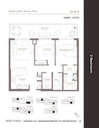 1, 1 Plus Den & 2 Bedroom Apartments Windsor, ON | Damask