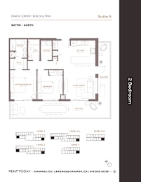 1, 1 Plus Den & 2 Bedroom Apartments in Windsor, ON | Damask