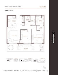1, 1 Plus Den & 2 Bedroom Apartments Windsor, ON | Damask