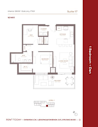 1, 1 Plus Den & 2 Bedroom Apartments in Windsor, ON | Damask