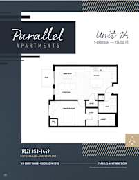 Floor Plans of Parallel Apartments in Roseville, MN