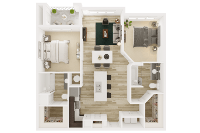 Floor Plans of The Everly Apartments in Houston, TX