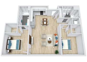 Floor Plans of 107 Hewitt in Los Angeles, CA