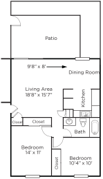 Floor Plans of Meridian Court South in Indianapolis, IN