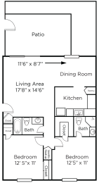 Floor Plans of Meridian Court South in Indianapolis, IN