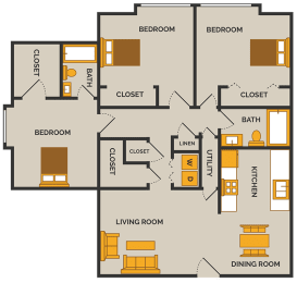 Floor Plans | The Hampton at Coral Ridge | Apartments in Coralville IA