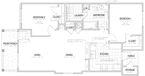 Floor Plans of Windsor Crossing Apartments in Lumberton, NC