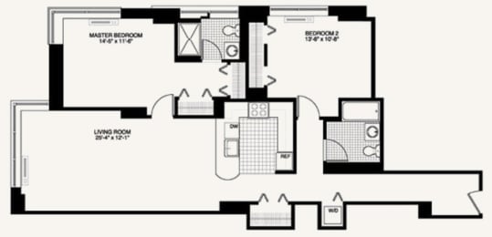 Floor Plans of Grove Pointe Rentals in Jersey City, New Jersey