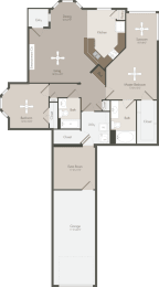 Floor Plans of Regency Dell Ranch Apartments in Round Rock, TX