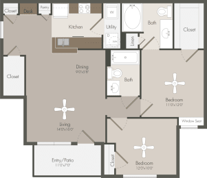 Floor Plans of Regency Dell Ranch Apartments in Round Rock, TX