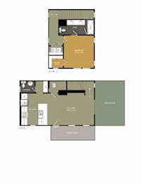 Floor Plans of Collection Hunter Crossroads in Fort Worth, TX