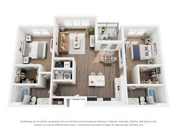 Floor Plans of Lawrence Square in Columbus, OH