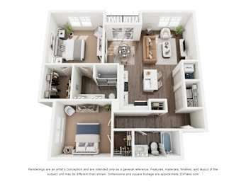 Floor Plans of Lawrence Square in Columbus, OH