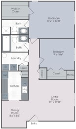 Floor Plans of Greyberry Apartments in Wayne, MI