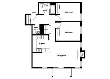 Floor Plans of Collins Circle in Portland, OR