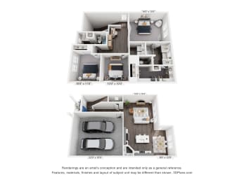 Floor Plans of Caso Leander in Leander, TX