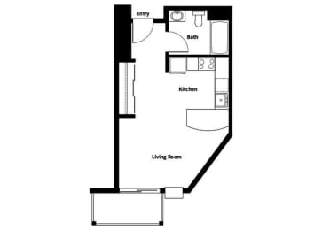 Floor Plans of Collins Circle in Portland, OR