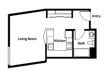 Floor Plans of Collins Circle in Portland, OR