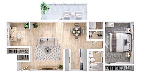 Spacious Apartment Floor Plans in Rockville, MD | Halpine View