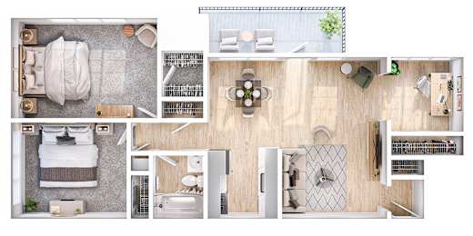 Spacious Apartment Floor Plans in Rockville, MD | Halpine View