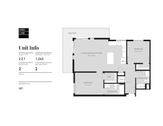 Floor Plans of High Line Square in Provo, UT