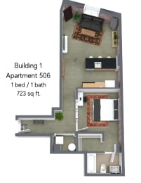 Floor Plans of Atrium Lofts at Cold Storage in Richmond, VA
