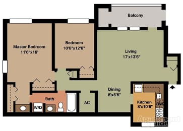 Floor Plans of Treeview Apartments in Harrisburg, PA