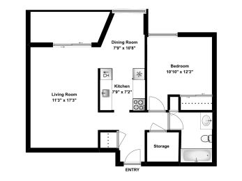 Floor Plans of Riverbend Tower Apartments in Chatham, ON