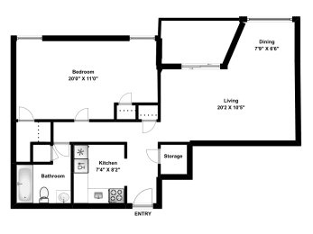 Floor Plans of Riverbend Tower Apartments in Chatham, ON