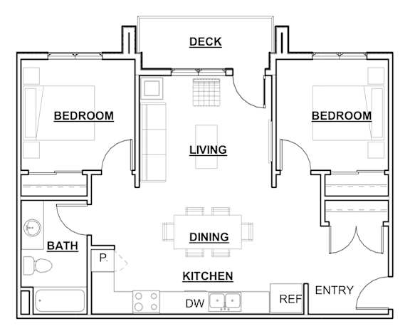 Floor Plans of Meadowlark Senior Apartments in Butte, MT