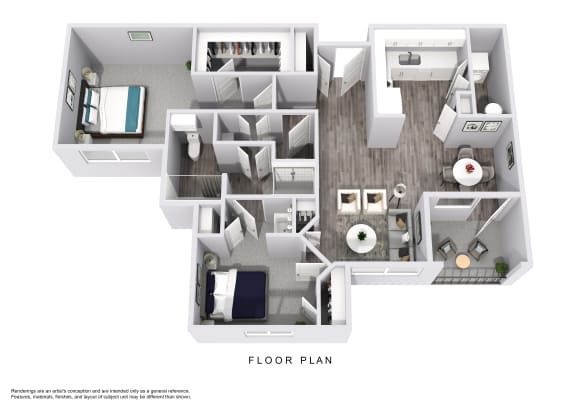 Floor Plans of Claremont in Arlington, TX
