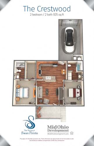 Floor Plans of The Villas at Swan Pointe in Groveport, OH