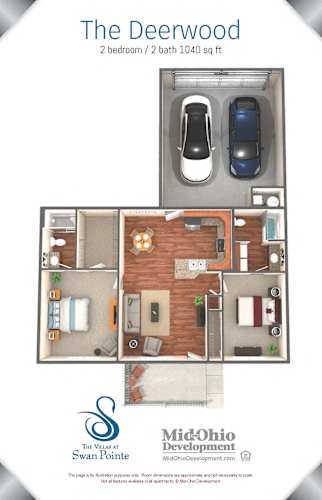 Floor Plans of The Villas at Swan Pointe in Groveport, OH