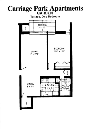 Floor Plans of Carriage Park Apartments in Pittsburgh, PA
