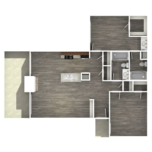 Floor Plans of Oakline Apartments in Richardson, TX